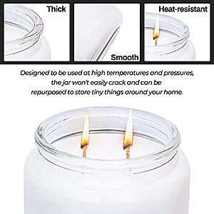 Decorlife 2-Pack Large French Vanilla Scented Candle Jars with 2 Wicks, 22 oz Each, Long-Lasting for 110 Hours