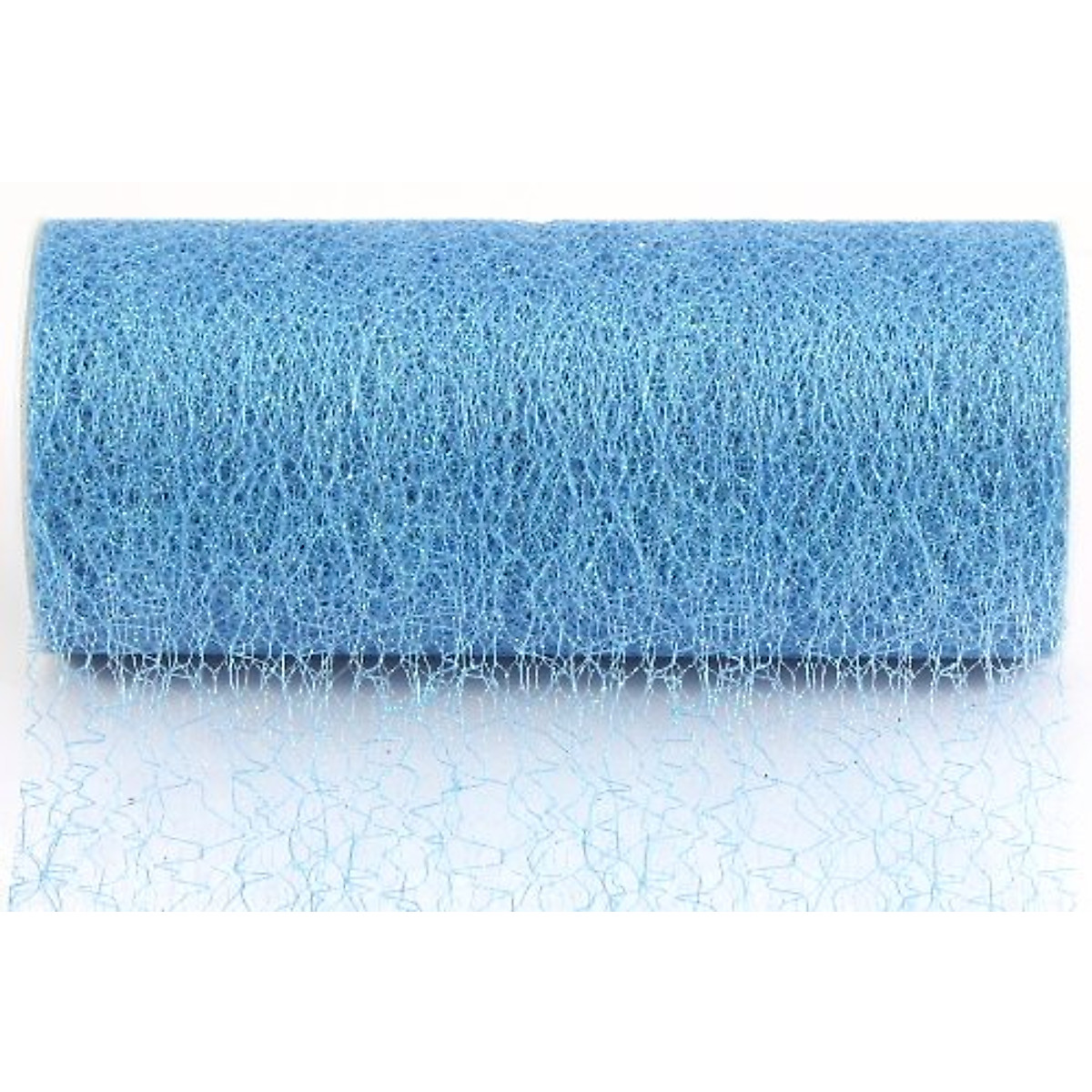 Kel-Toy Sparkle Mesh Craft Fabric, 6-Inch by 10-Yard, Ice Blue