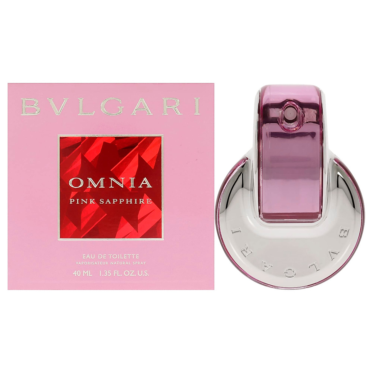 Bvlgari Women's Eau De Toilette Perfume Omnia Pink Sapphire, 1.35 Ounce, Multi