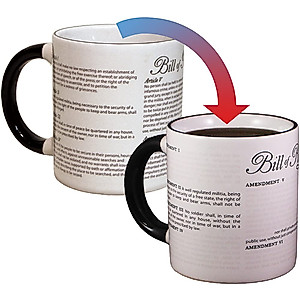 Disappearing Civil Liberties Coffee Mug - Add Hot Water and Watch Your Civil Liberties Disappear Before Yours Eyes - Comes in a Fun Gift Box