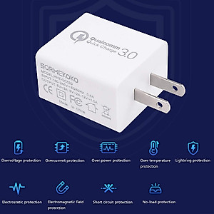 Sqrmekoko Quick Charger Cable Adapter Compatible with Ultimate Ears UE Boom MEGABOOM Wireless Speaker White & Yellow
