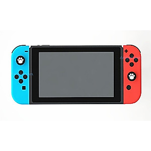 Ambertown 2 x Silicone Analog Controller Thumb Stick Joystick Grips Cap for Nintendo Switch NS/Switch Lite Controller Joy-Con ThumbStick Cute Cat Paw Claw (White)