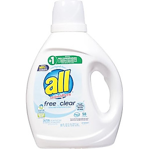 All Liquid Laundry Detergent, Free Clear for Sensitive Skin, 88 Fluid Ounces, 58 Loads