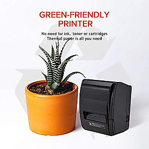 MUNBYN USB 80mm Receipt Printer, POS Printer with Auto Cutter ESC/POS Command for Windows（Only USB Connection）