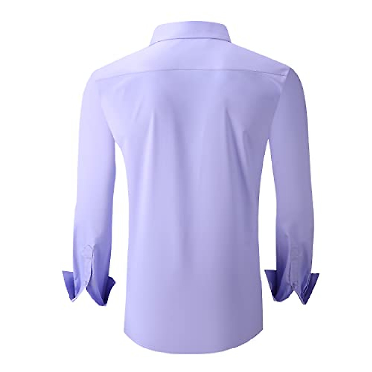 Alex Vando Mens Dress Shirts Wrinkle Free Regular Fit Stretch Bamboo Button Down Shirt,Lilac,XL