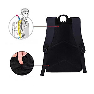 GDFENDU 3 Pcs Anime Hedgehog Backpack with Keychain,16in Teens Travel Laptop Backpack Boy Girl School Bookbag. (C)