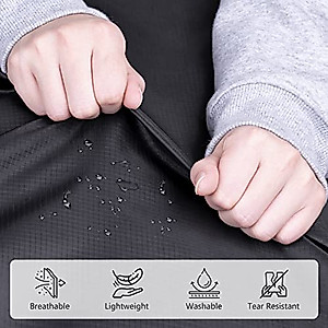 MISSLO Garment Bags for Travel Heavy Duty Moving Bags Large Capacity Hanging Clothes Bag for 20 Shirts Waterproof Fabric Suit Covers for Closet Storage 2 Packs, 43"