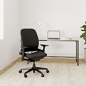 Steelcase Leap V2 Office Chair (Black Fabric) - Remanufactured - 12-Year Warranty (Fully Adjustable, Ergonomic, Furniture for The Workplace and Home Office)