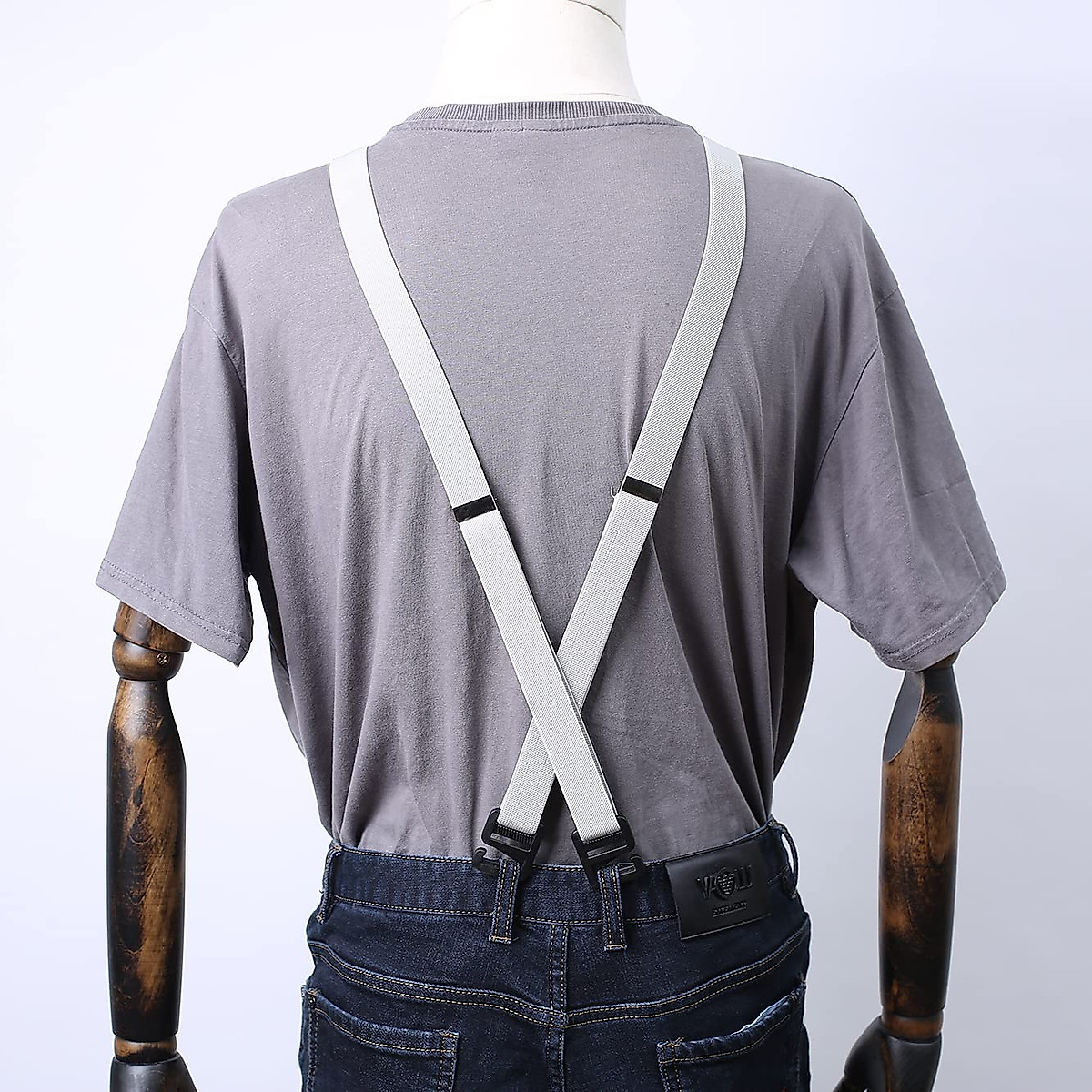 PAHVRION Y Back Hidden Suspenders for Men, Invisible Suspender for Untucked Men Adjustable Under the Shirt Suspenders