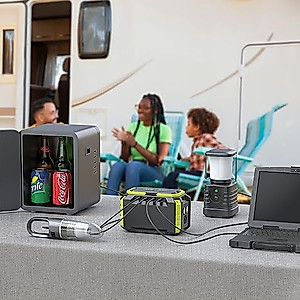 MARBERO Portable Power Station 150Wh Camping Solar Generator Laptop Charger with 110V 150W Peak AC Outlet, DC Ports, USB Ports LED Flashlights for CPAP Home Camping Emergency