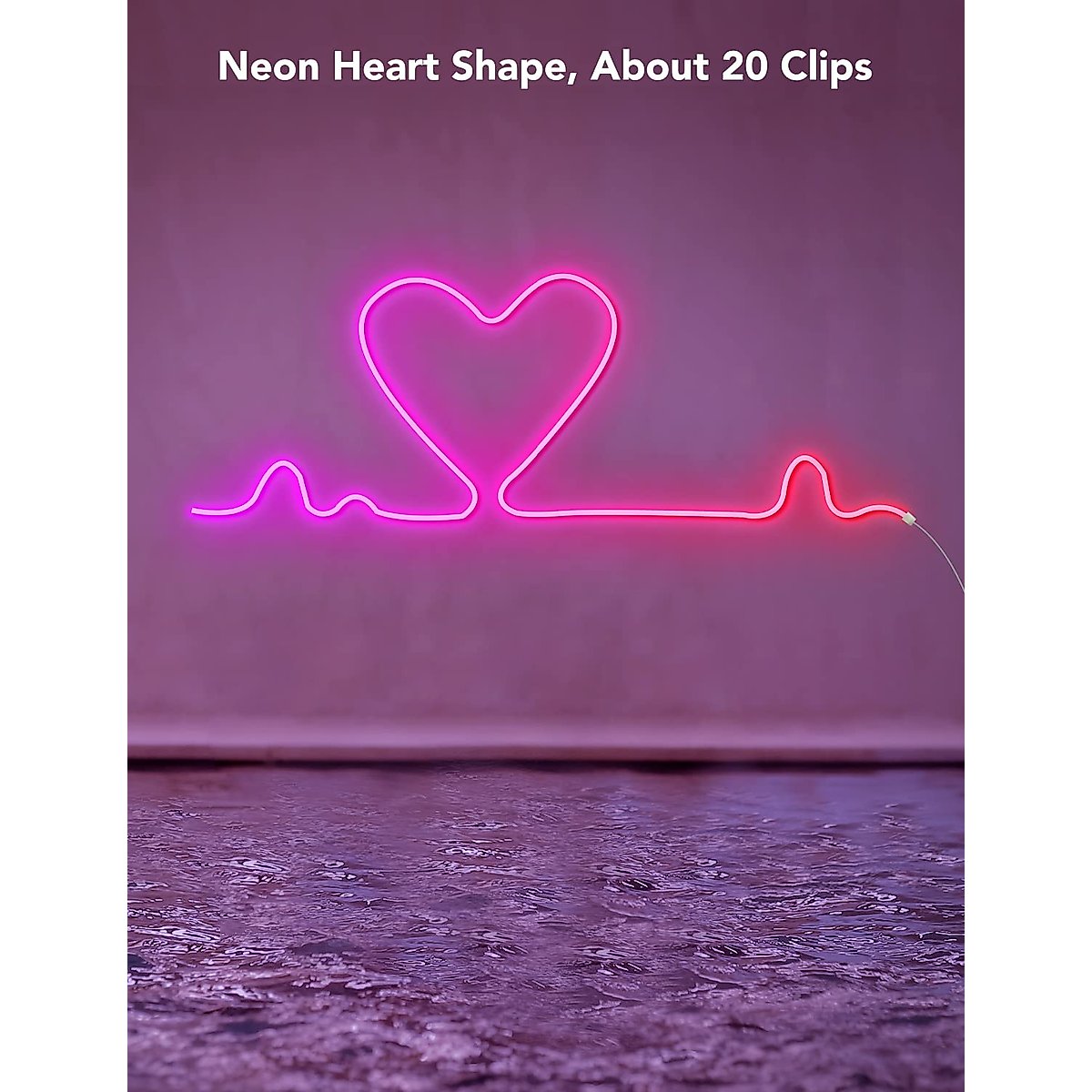 Govee RGBIC Neon Rope Light Mounting Brackets H1000, RGBIC Rope Light Clips, WiFi Neon Lights Holders 20pcs for Neon Rope Light Models H61A0, H61A2, H61A5, H61A8（Not Support H61D3 & H61D5)