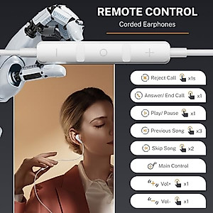 USB C Headphones, Type C Earbuds for iPhone 15/15 Pro/ 15 Pro Max Samsung S24 Headphones with Microphone Noise Isolation Stereo Wired Earphones for Samsung Galaxy S22 S23 Ultra Pixel 7a 8 Android