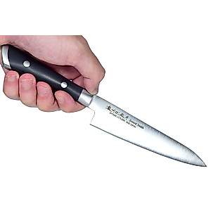 Seki Japan MASAMUNE, Japanese Utility Petty Knife, Stainless Steel Fruit Knife, POM Handle, 5.3 inch (135mm)