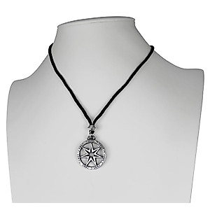 Pewter Seven Pointed Fairy Star Pendant Necklace