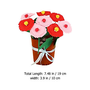 Veemoon DIY Flower Craft Kit 20 Sets Handmade Potting Material Bonsai Tree Artificial Child Non-Woven Fabric Handicraft Materials