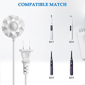Charger for Oral-B iO Series 7 8 9 Electric Toothbrush, Compatible with Braun Oral B iO Series 7 Series 8 Series 9 Magnetic Charging Base Power Adapter Replacement Model 3768 Power Supply Cord