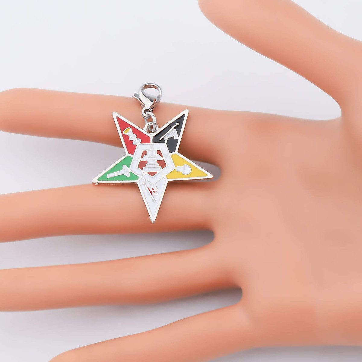 LQRI OES Gift The Eastern Star Gift OES Zipper Pull OES Sorority Jewelry Sorority Gift for Women Men (OES Star)