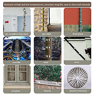 AMZDOTD Bird Spikes for Outside to Keep Birds Away, Pigeon Squirrel Raccoon Bird Spikes Deterrent, Bird Prevention Spikes with Stainless Steel - 80 Inches Medium Size