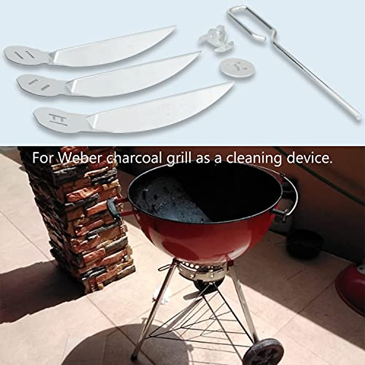 22-1/2-Inch One Touch Grill Cleaning System Kit for Weber Charcoal ...