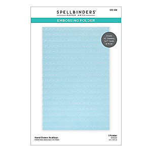 Spellbinders Hand Drawn Scallops Embossing Folder, Opaque