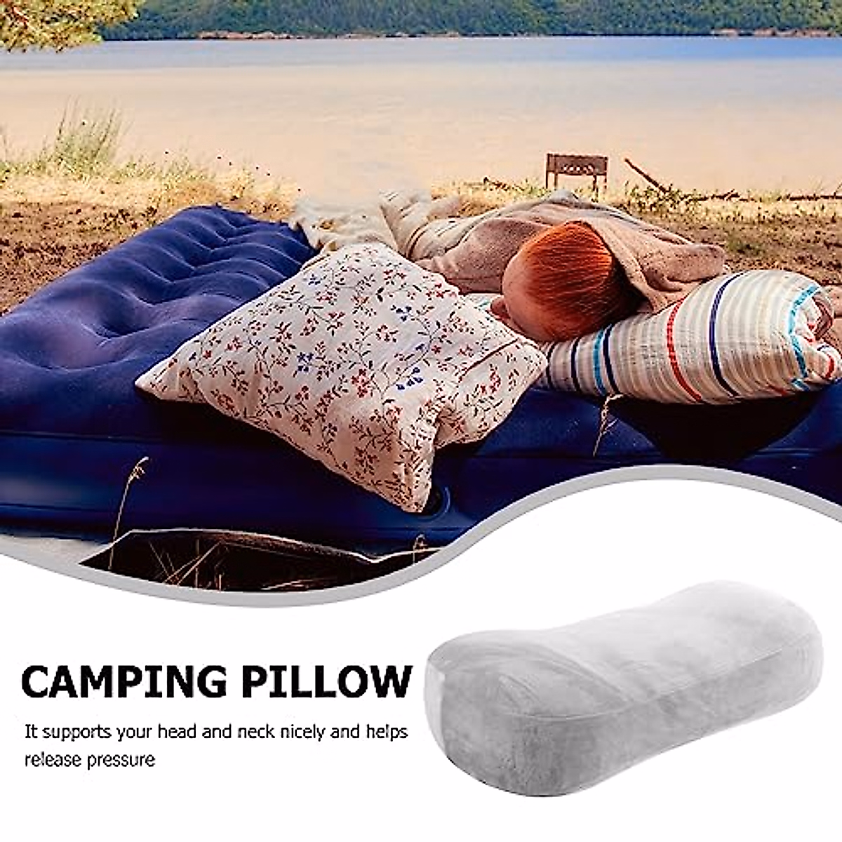 BESPORTBLE Portable Small Pillow Bed Pillows Car Accessories Camping Pillow Sleeping Bags Neck Pillow for Bed Compact Travel Pillow Adorable Pillow Beach Pillows Backpacking Pillow
