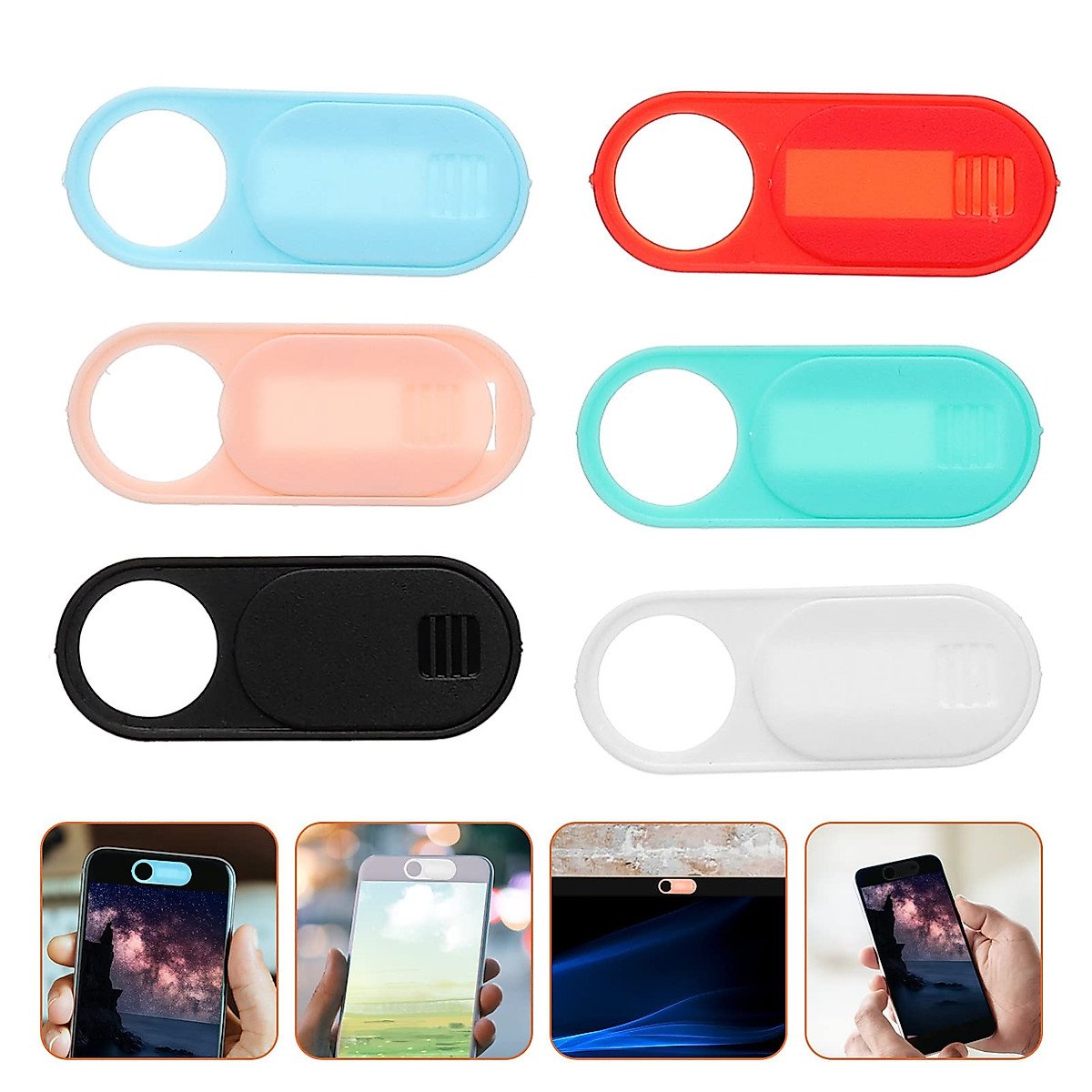 Milisten 6pcs Lens Cover Laptop Cover Slide Webcam Privacy Lens Protector Slide Webcam Cover Shield Cover Webcam Slider Webcam