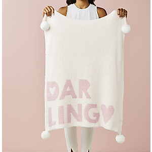 Mud Pie Children's Nursery Chenille Blanket, Darling, 34" x 28"