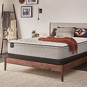 Sealy Essentials Spring Winter Green Faux Eurotop Medium Feel Mattress and 9-Inch Foundation, King
