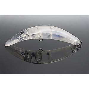 FINE FISHING 10PCS Unpainted Lure Blanks 10.4cm 14.38g Crankbait Simulation Blank Body Clear Hard Baits Trout Salmon Swimming Sea Bait Topwater Freshwater Plastic Minnow Lure 156L