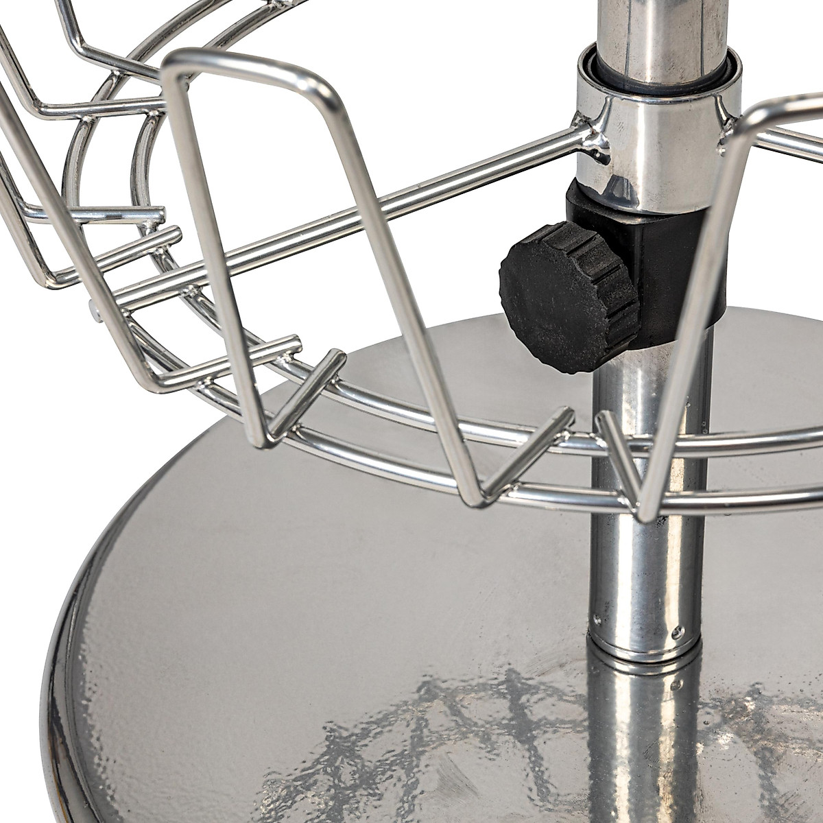 Household Essentials Revolving Four-Tier Shoe Tree, Silver Finish