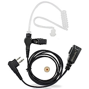 abcGoodefg FBI Style Surveillance Covert Headset Earpiece Mic Compatible with HYT (Hytera) Radios Motorola radioa CLS1110 CLS1410 CLS1413 CLS1450 CLS1450C CP200 CP200D XLS PR400 EP450 GTX(1 Pack)