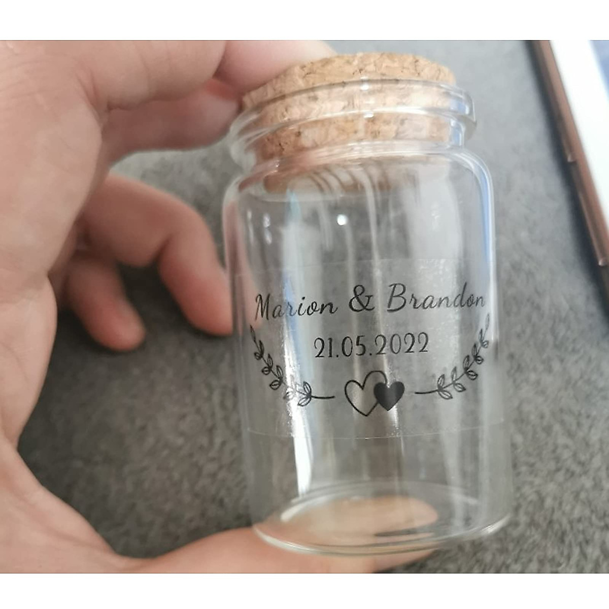 xingfa Piece Personalized Wedding Stickers Bubble Labels, Bubble Wand Stickers, Clear Labels,Custom Wedding Party Vinyl Decals,Funny Stickers,Wedding Bubble Stickers (2.5CMx5CM)