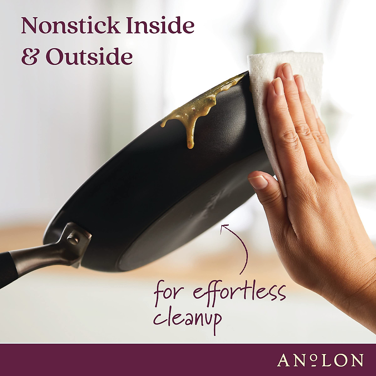 Anolon Advanced Home Hard-Anodized Nonstick Skillets (8.5-Inch, Onyx)
