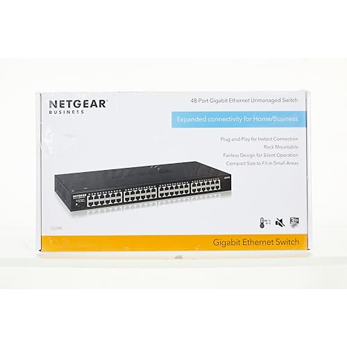 NETGEAR 48 Port Gigabit Network Switch (GS348) Ethernet Switch - Desktop or Rackmount, and Limited Lifetime Protection