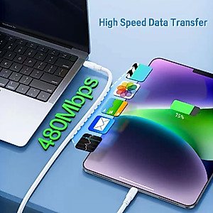 Fun Gift USB C to Lightning Cable MFi Certified 6FT Fast Charging Type c to Ligh tning Cable Fast Charger Power Delivery for iPhone 16 15 14 13 12 11 Pro Max Xr Xs X 8 and More