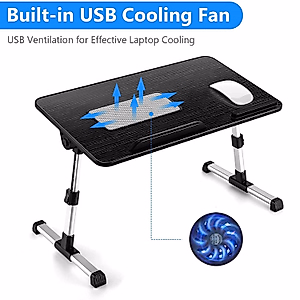 BoxWave Stand and Mount Compatible with Lenovo Legion Pro 5i (RTX 4050) - True Wood Laptop Bed Tray Stand, Desk for Comfortable Work in Bed. - Jet Black