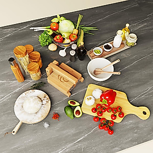 panan Wooden Tortilla Press Mexican Tortillera Presser Made from Natural Food-Grade Bamboo Wood Pataconera with Recipes eBook (Square 6")