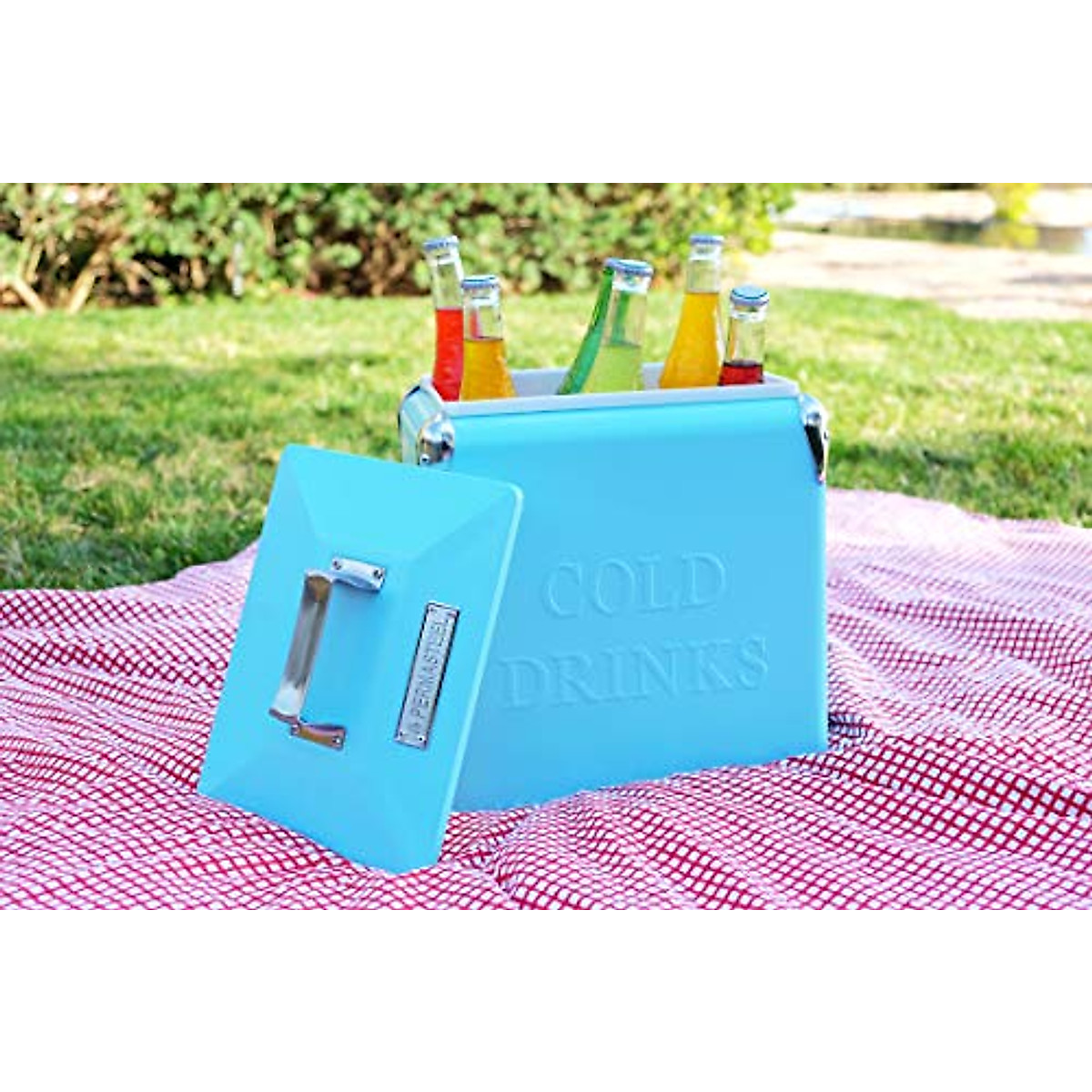 Permasteel PS-205-14QT Turq-AM 14 Quart Portable Picnic Cooler, Turquoise