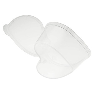 Tegg Storage Box 32PCS 1.5 oz Heart Shaped Transparent Plastic Storage Containers with Lids for Slime Foam Ball