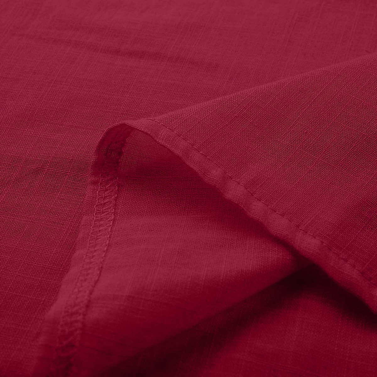 DASAYO Women's Round Neck Cotton Linen Top Shirt Plain Loose Fit 3/4 Sleeve Casual t-Shirts Tops Retro Summer Beach Shirts