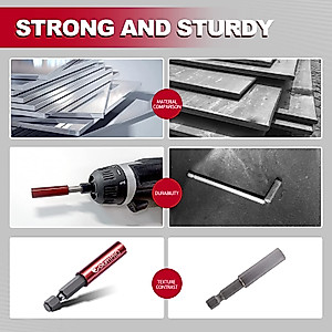 ColumPRO 4PCS Strong Magnetic Drill Bit Extension Holder for Impact Driver,1/4" Hex Shank S2 Steel Magnetic Screwdriver Extension,Drill Bit Extender,2,4,6,12-inch Extensions