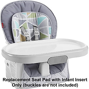 Replacement Cover for 4 in 1 High Chair - Fisher-Price Total Clean 4-in-1 Highchair in Sail Pattern FLH18 ~ Replacement Seat Pad with Infant Insert ~ Grays and Greens