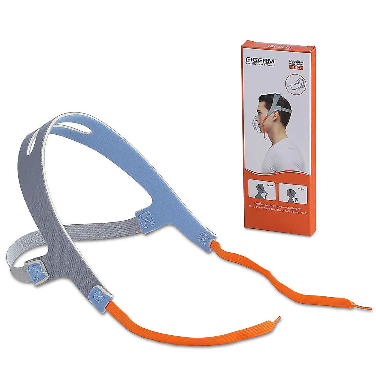 No-Slip Secure Mask Strap, Mask Holder for Cool Mist Inhaler Compressor System, Comfortable Adjustable Head Straps for Children and Adults