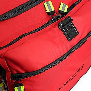 Lightning X Firefighter Premium 3XL Step-In Turnout Gear Bag - Red w/NO LOGO (Customizable)