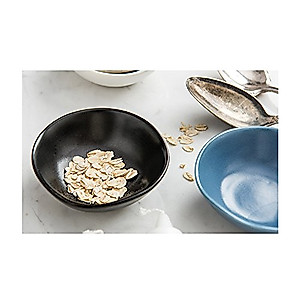 SOCOSY Classic Matte Ceramic Sauce Dishes Sushi Dipping Bowls Appetizer Plates with Irregular Ddge for Kitchen3.2'' (Set of 4)