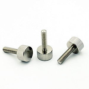 M3 x 6mm Thumb Screws Plain Type Metric (Thread Dia. 3.0mm) Knurled Head,10 Piece