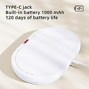 KUK Stainless Steel Bathroom Trash Can Automatic Touchless with Removable Inner Bucket, Waterproof, 1.6 Gallon Smart Trash Can with Lid for Bathroom Bedroom, Office - White