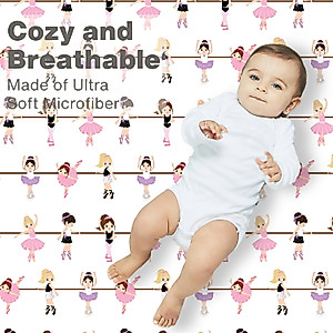 EVERYDAY KIDS 2 Pack Fitted Girls Crib Sheet, 100% Soft Breathable Microfiber, Baby Sheet, Fits Standard Size Crib Mattress 28in x 52in, Nursery Sheet - Unicorns/Hot Pink