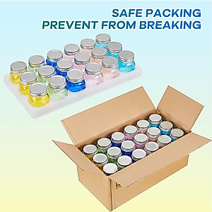 Tessco 36 Pack Small Colored Mason Jars 8oz / 5oz with Lids Canning Jars Glass Jars for Jam Honey Jelly Spice Preserving Candle Meal Prep DIY Pickling Jars (5 oz)