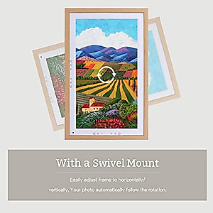 Digital Picture Frame 21.5 Inch Large Digital Photo Frame with 1920*1080 IPS FHD Non-Touch Screen, Humblestead 32GB WiFi Smart Frame with Swivel Mount Share Photos and Videos Instantly via AiMOR App